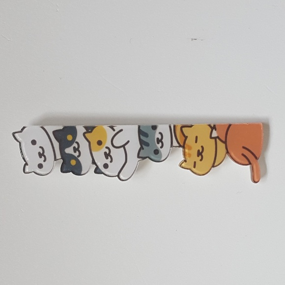 Jewelry | Stacked Cats Acrylic Kawaii Pin | Poshmark